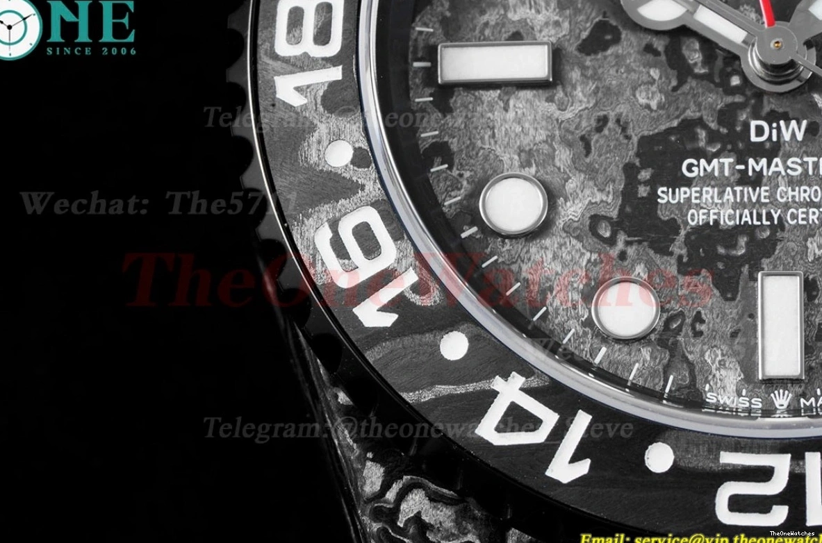 Black NY VR3186 VSF Master II Dial Textured Carbon GMT DIW 1229 ...