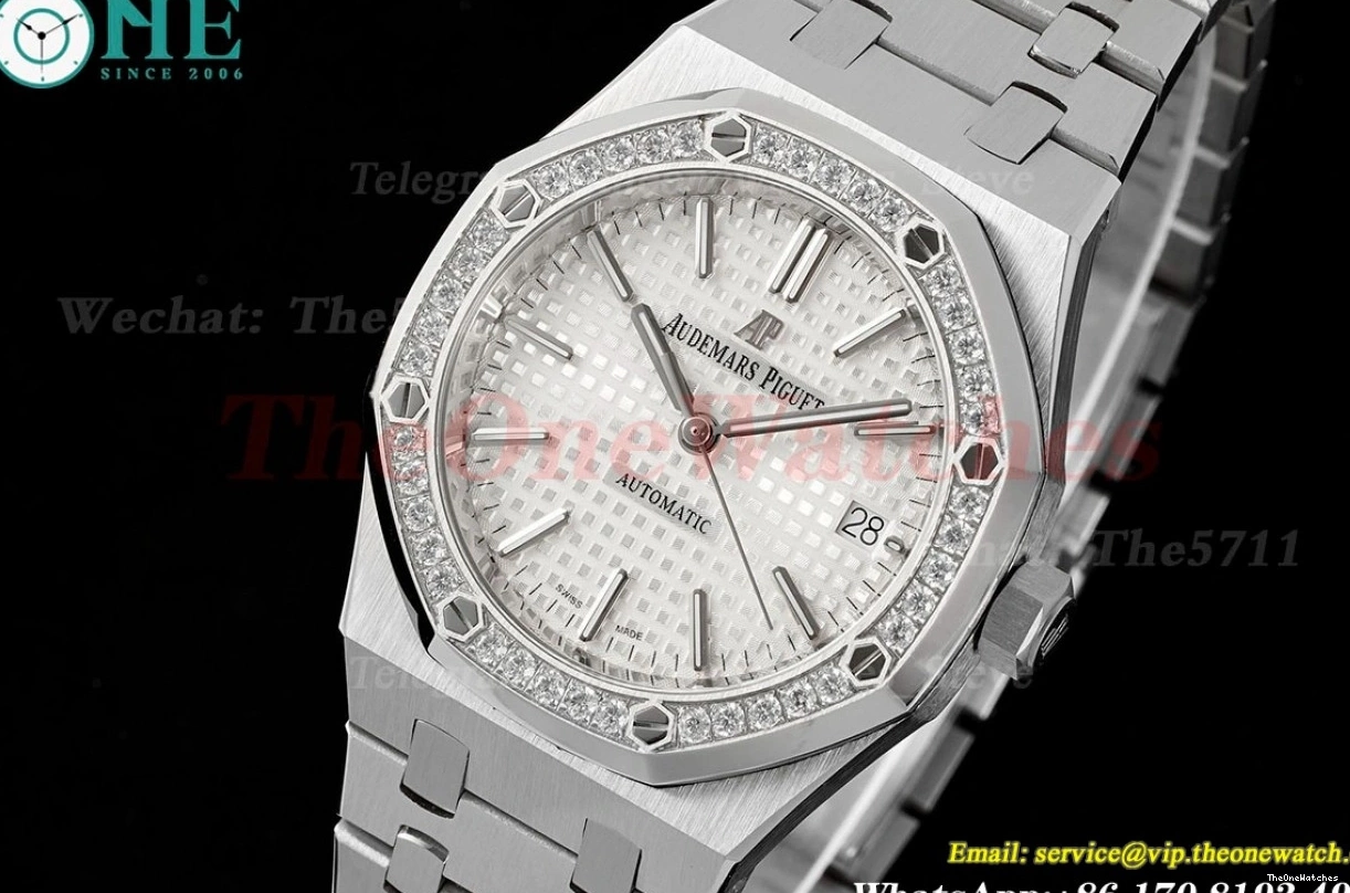 Royal IPF 37mm Super Dia Dial SS SS Clone SA3120 Oak White 15451 0122 ...